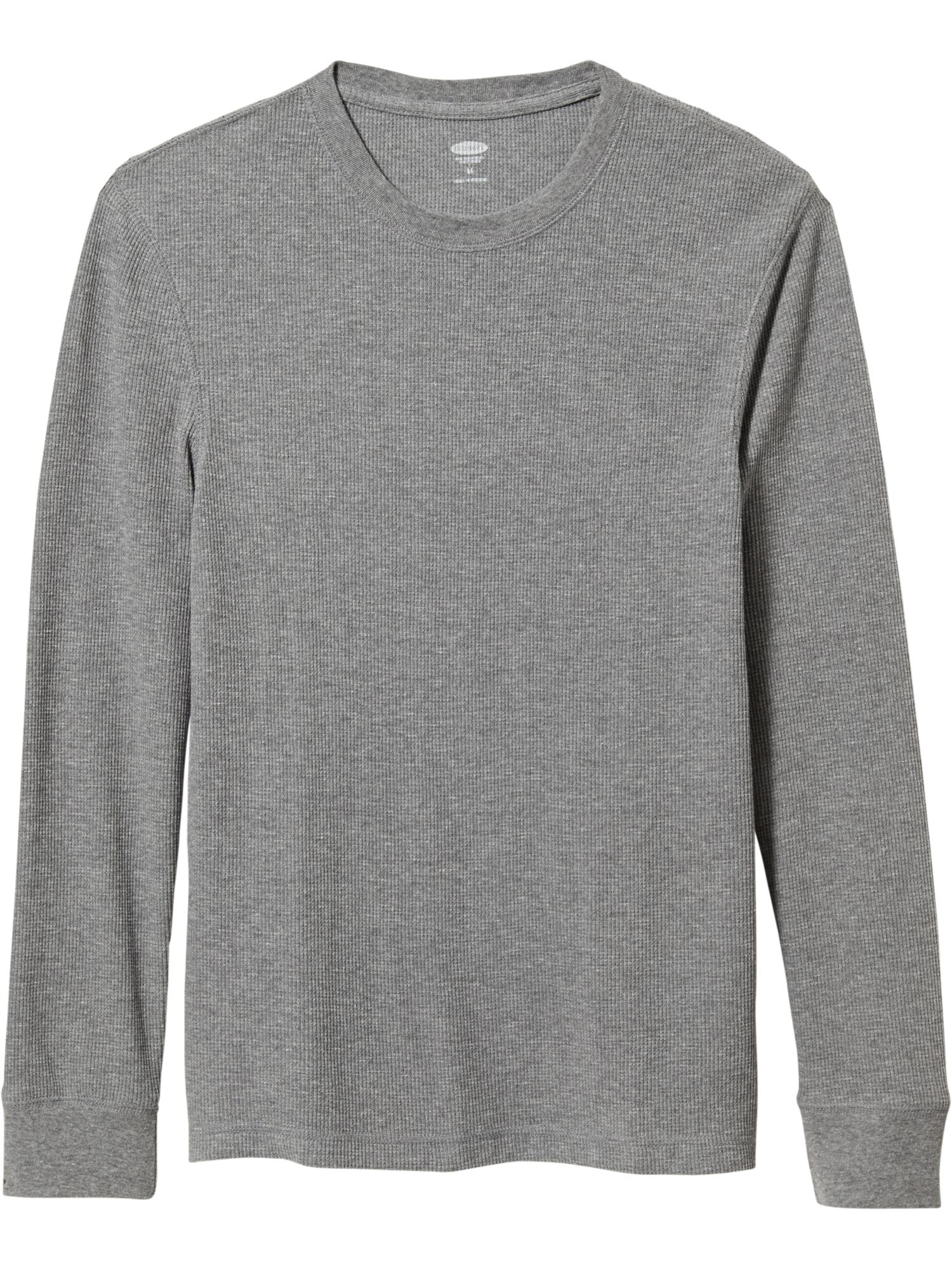 Men's Long-Sleeved Waffle-Knit Tees | Old Navy