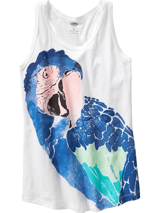 Girls Graphic Racerback Tanks | Old Navy