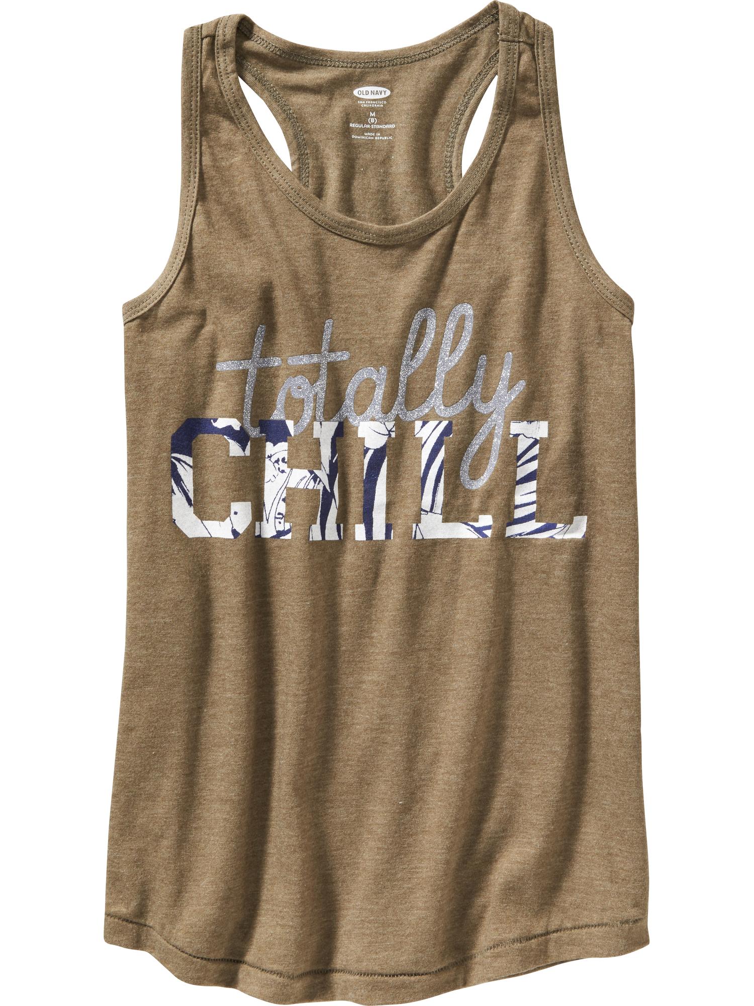 Girls Graphic Racerback Tanks | Old Navy