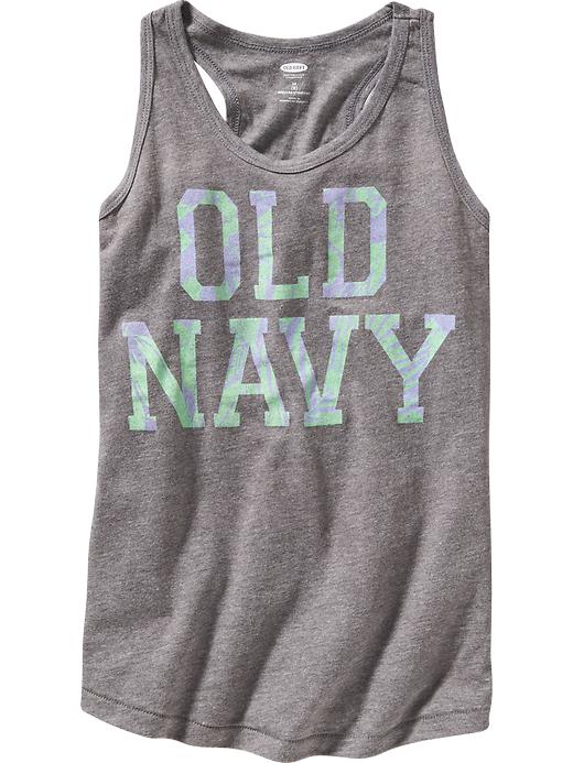 Girls Graphic Racerback Tanks | Old Navy