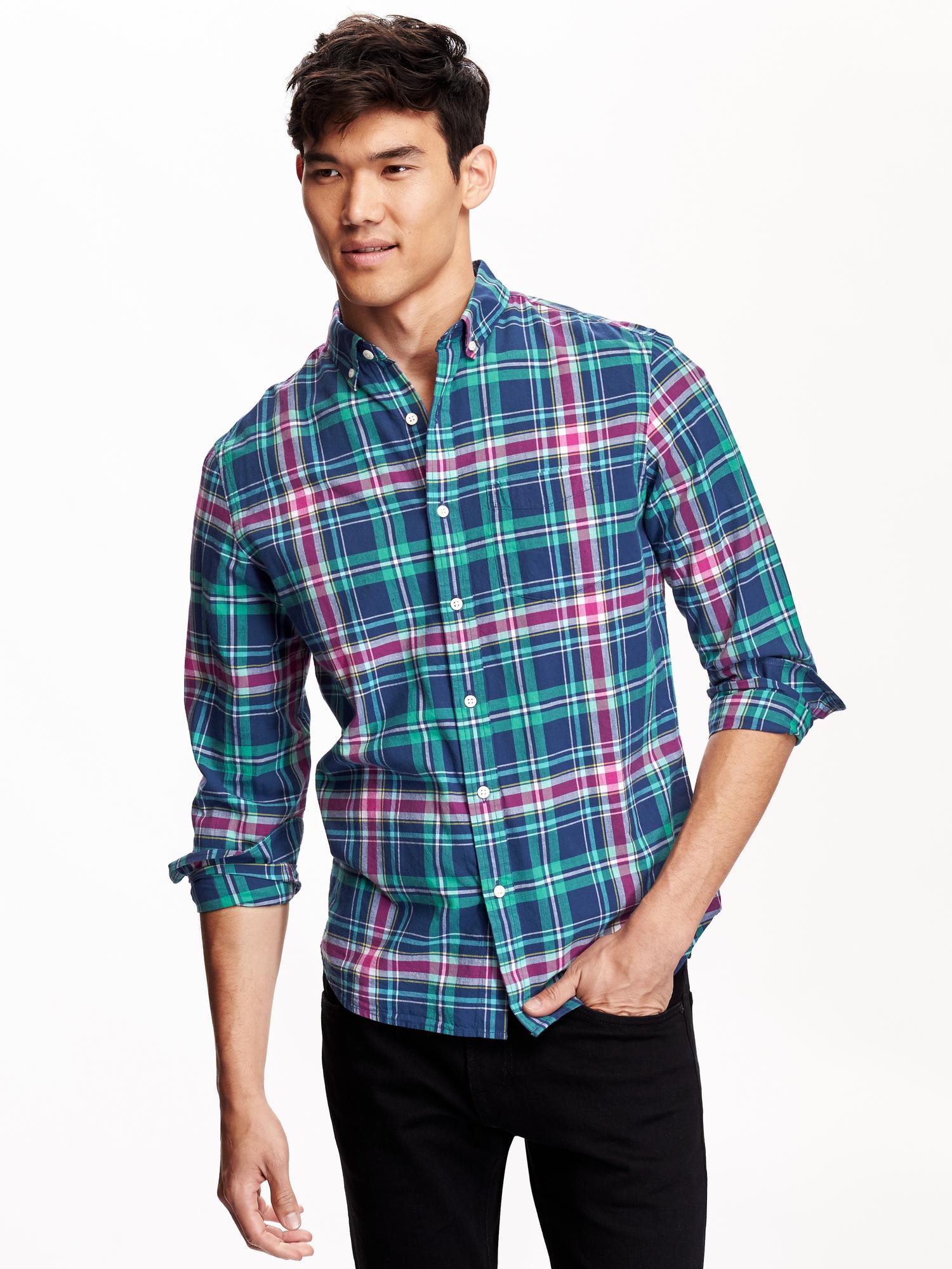 Slim-Fit Madras Shirts | Old Navy