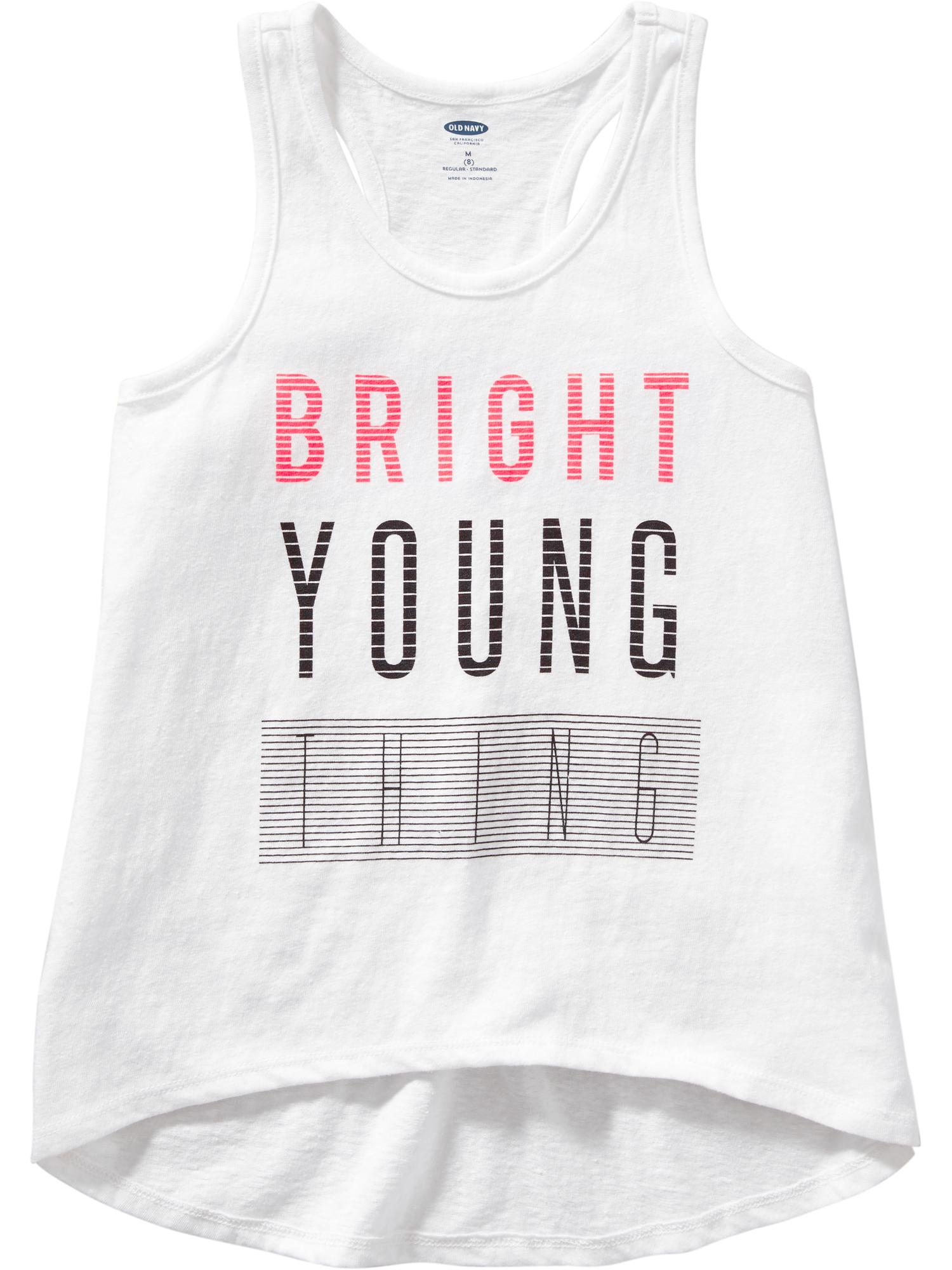 Girls Hi-Lo Graphic Tanks | Old Navy
