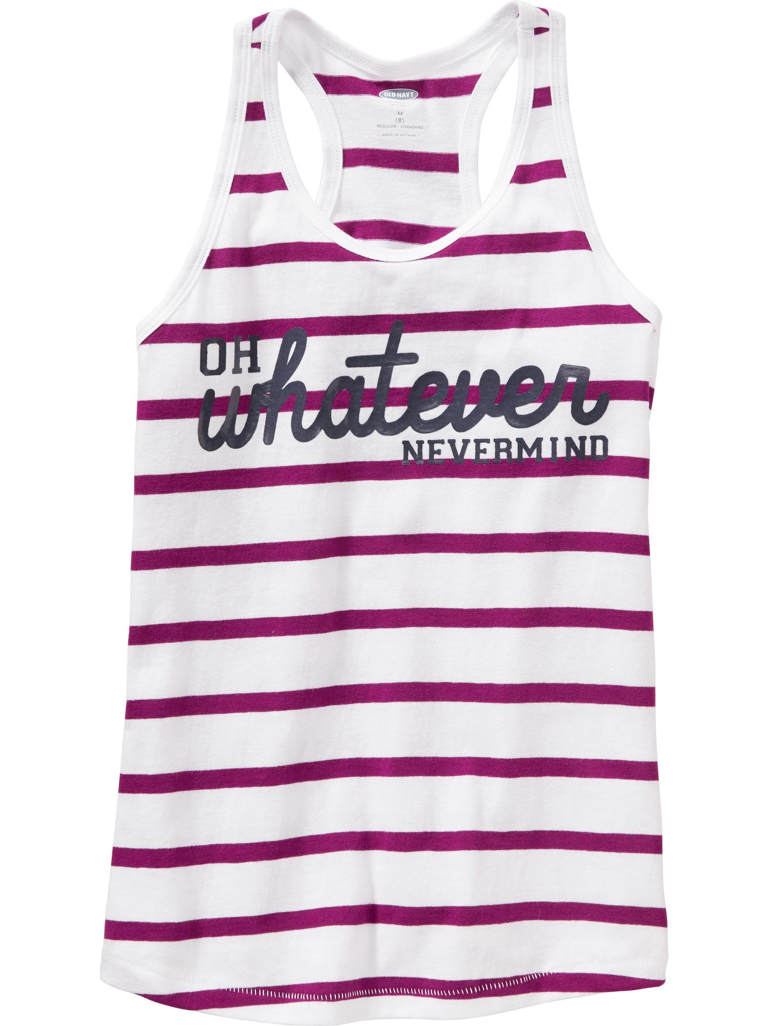 Girls Graphic Racerback Tanks | Old Navy