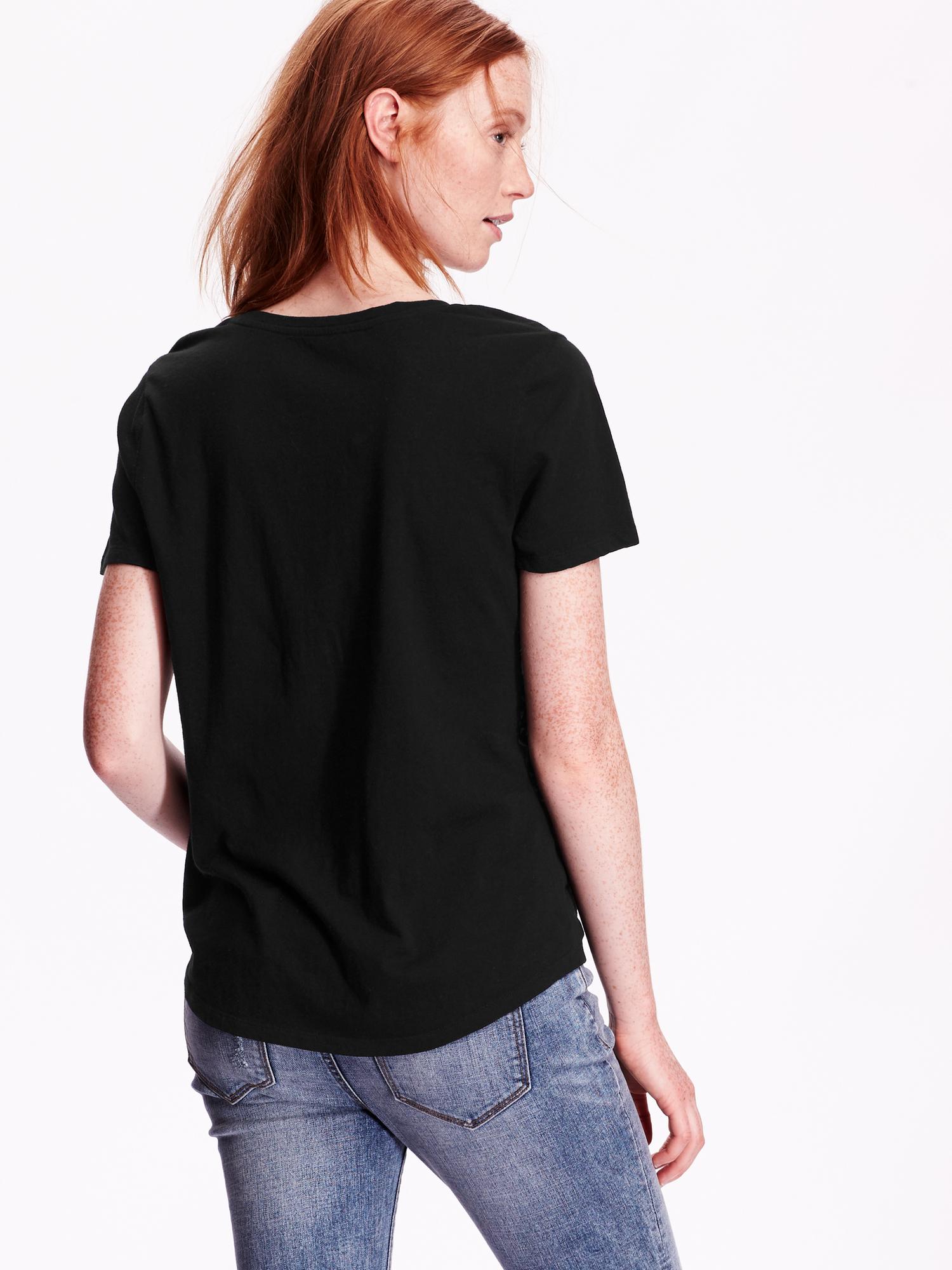 Rounded-Hem Graphic Tee | Old Navy