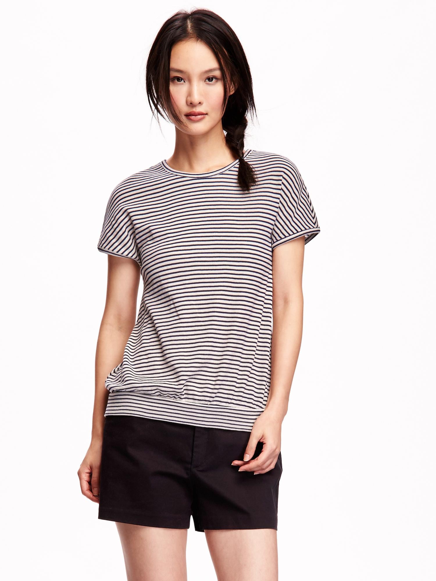 Honeycomb-Knit Banded-Hem Top for Women | Old Navy