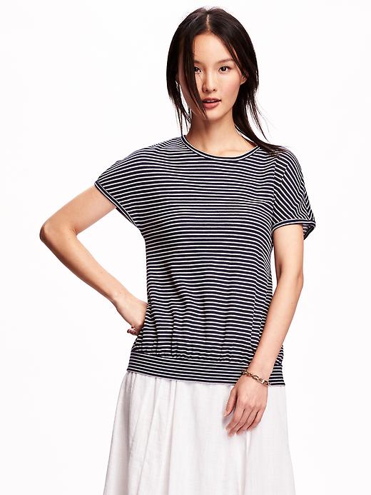 Honeycomb-Knit Banded-Hem Top for Women | Old Navy
