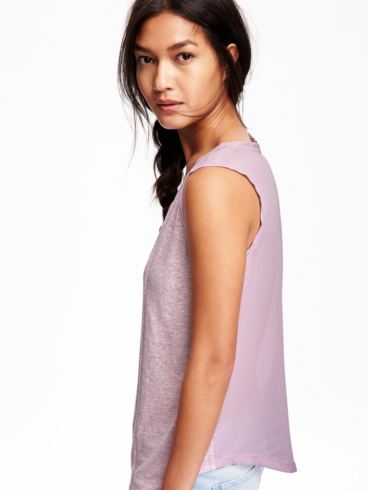 Relaxed Chiffon Back Top for Women | Old Navy