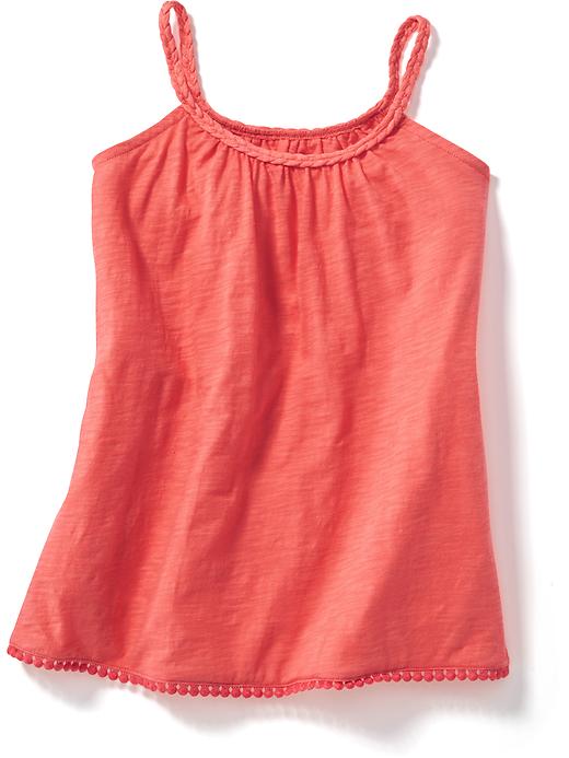 Braided-Strap Slub-Knit Top for Girls | Old Navy
