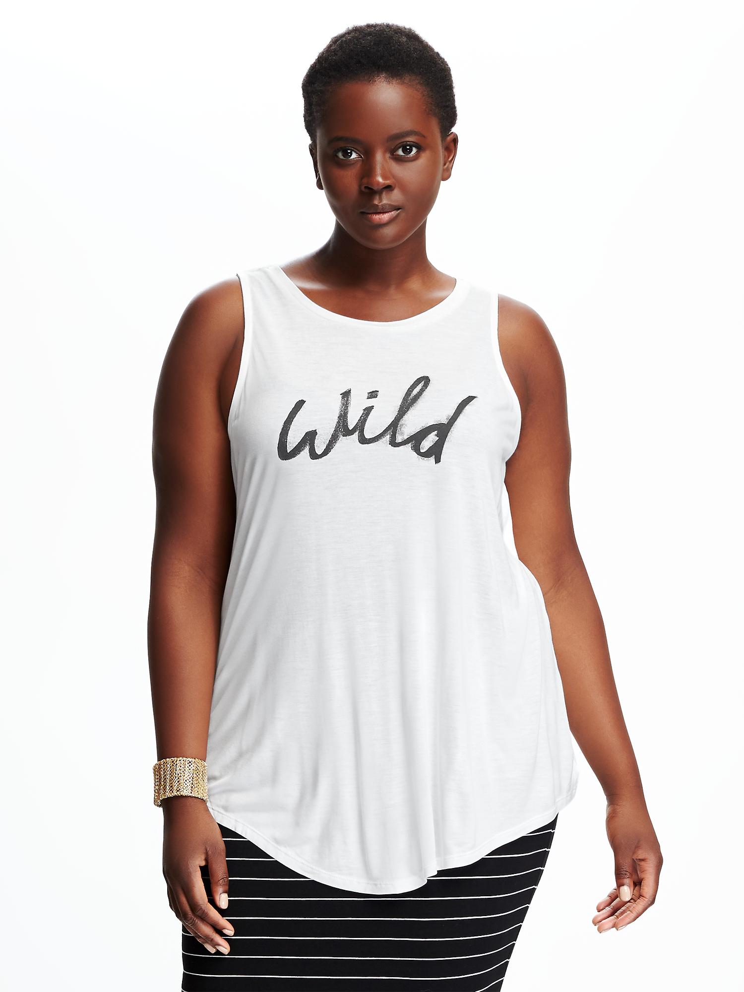 Graphic High-Neck Plus-Size Tank | Old Navy