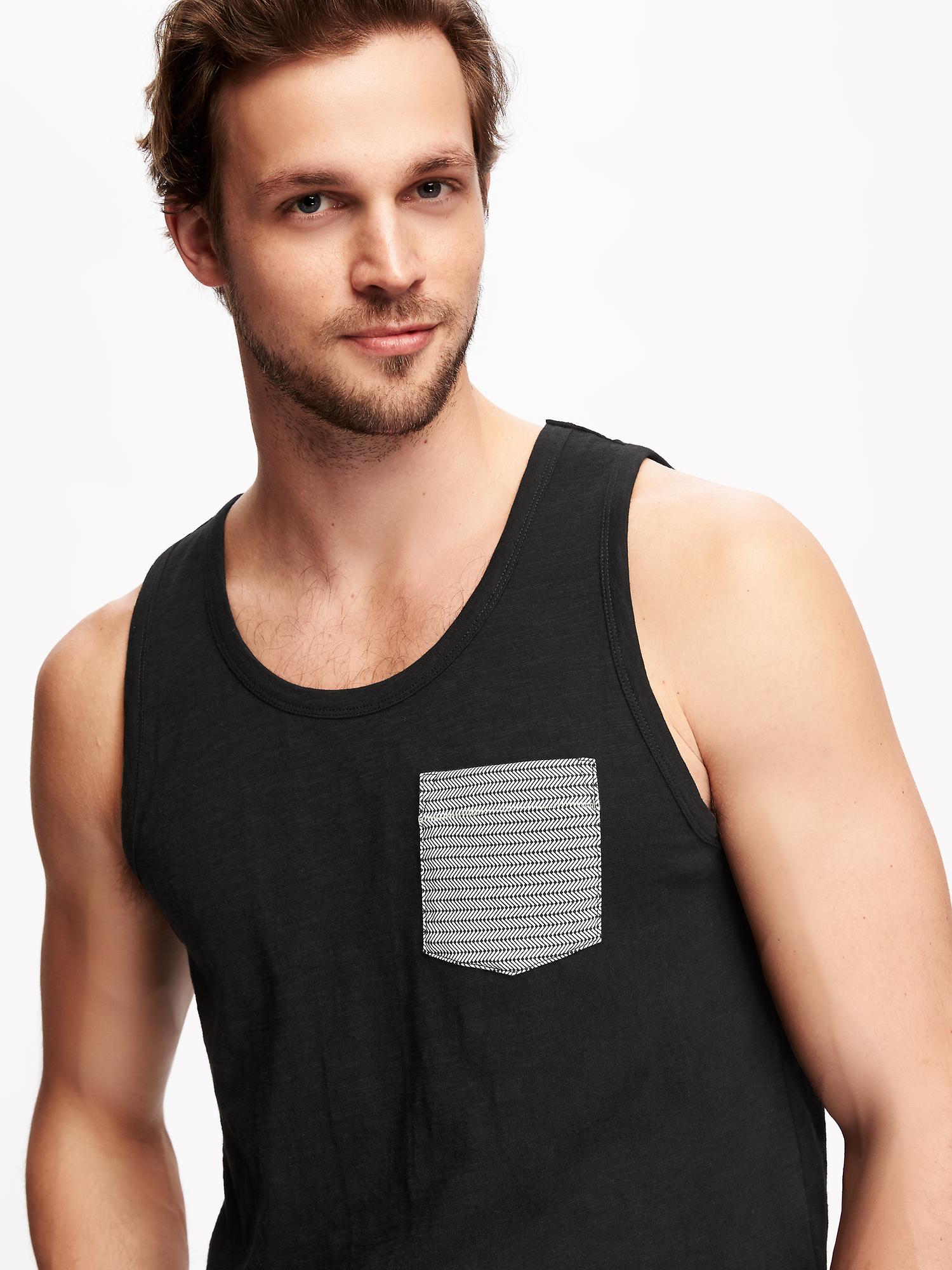 Patterned Pocket Tank for Men | Old Navy