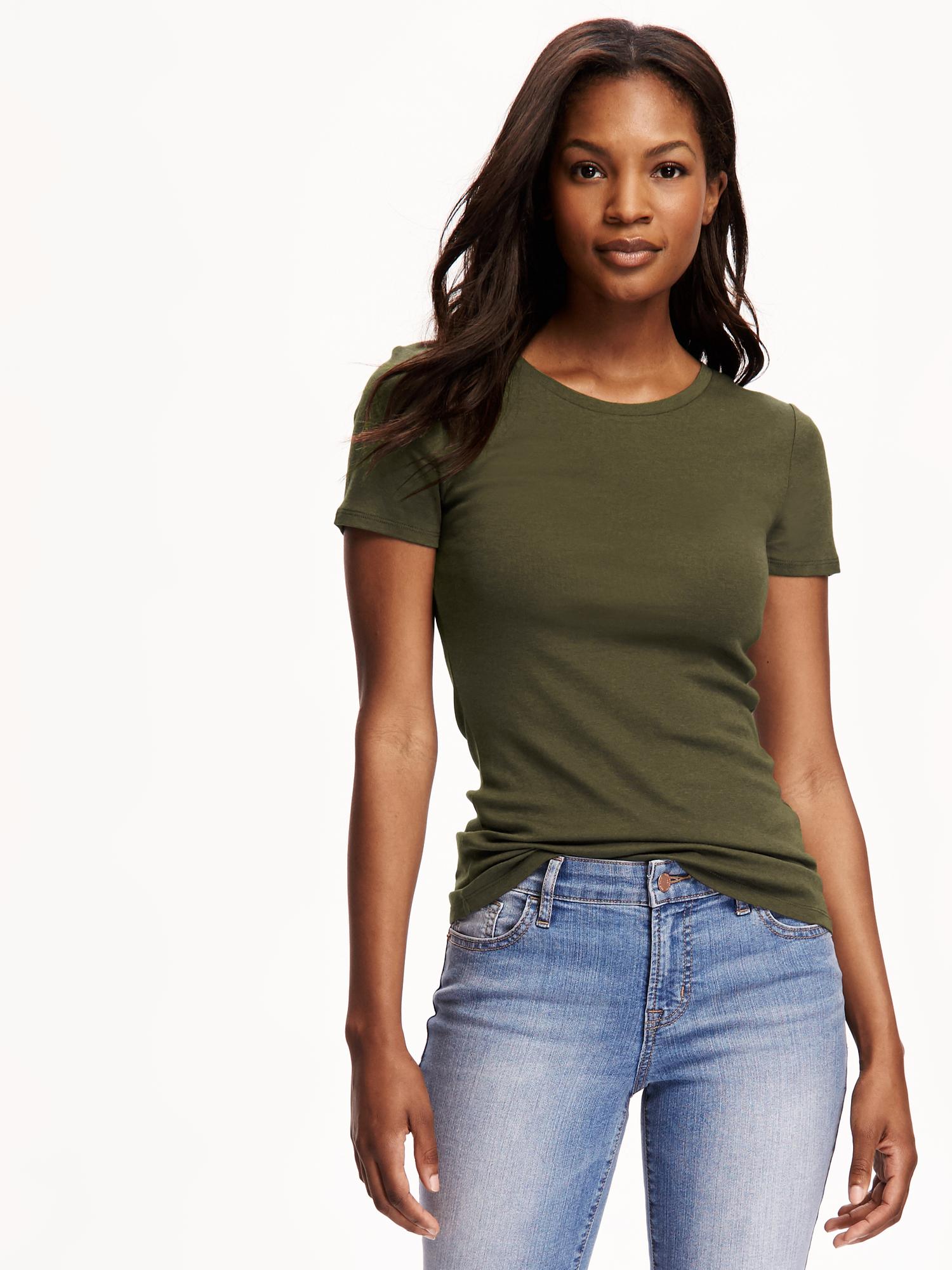 Fitted Crew-Neck Tee for Women | Old Navy