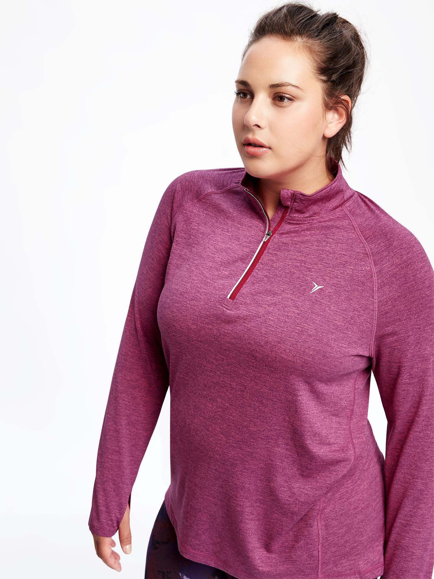 Semi-Fitted Plus-Size 1/4-Zip Pullover | Old Navy