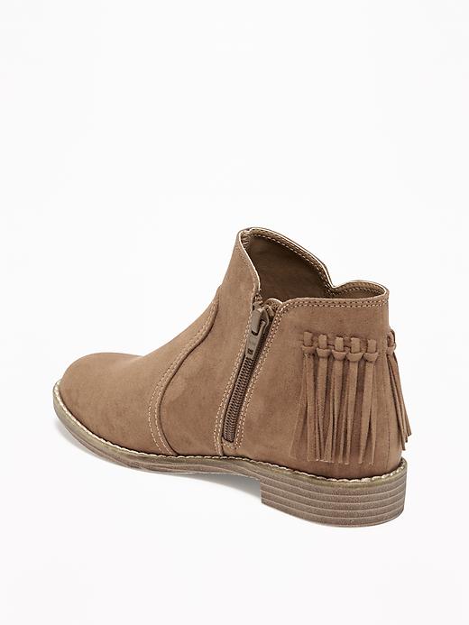 Sueded Fringe Booties for Girls | Old Navy