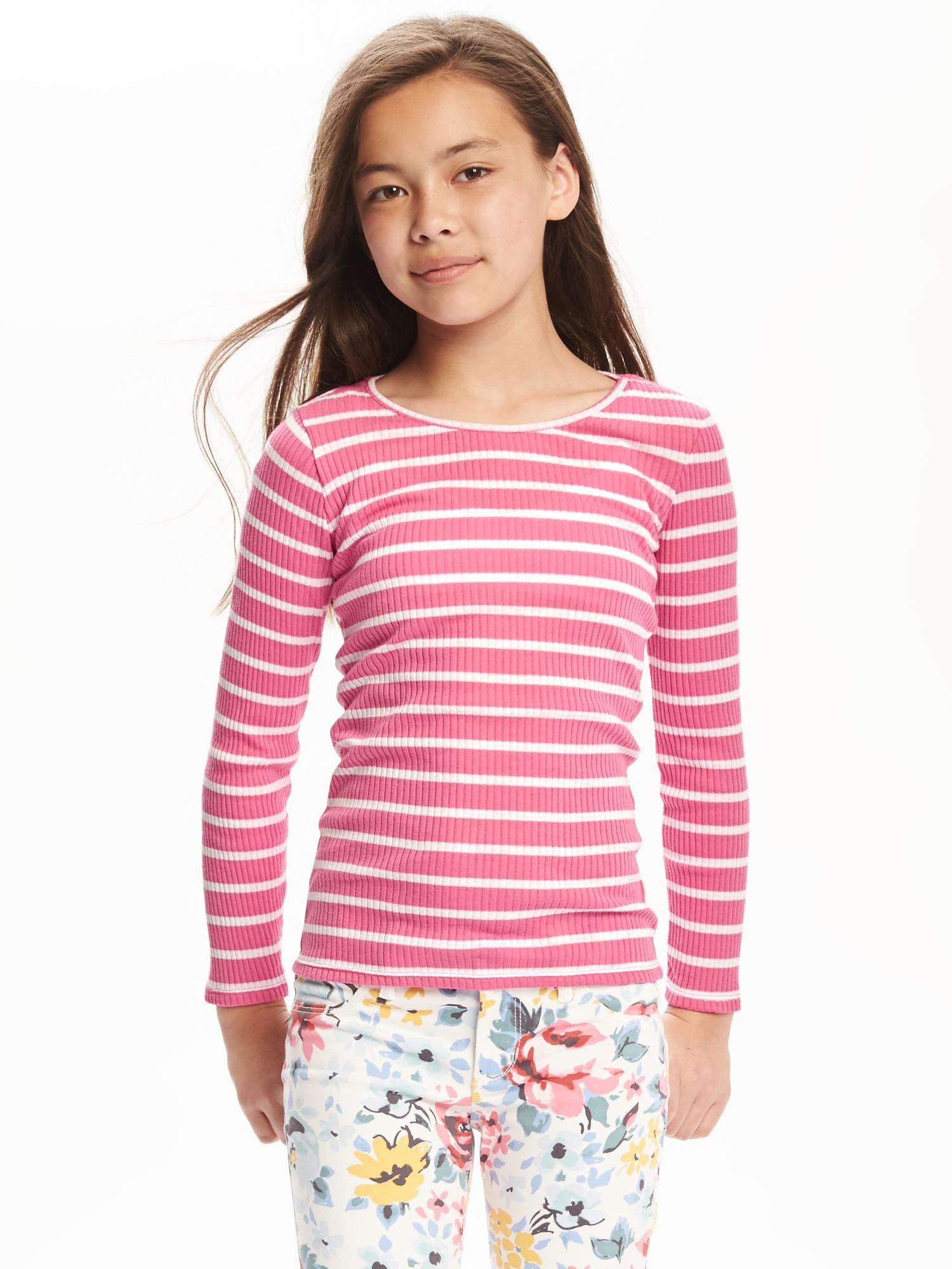 Fitted Scoop-Neck Tee for Girls | Old Navy