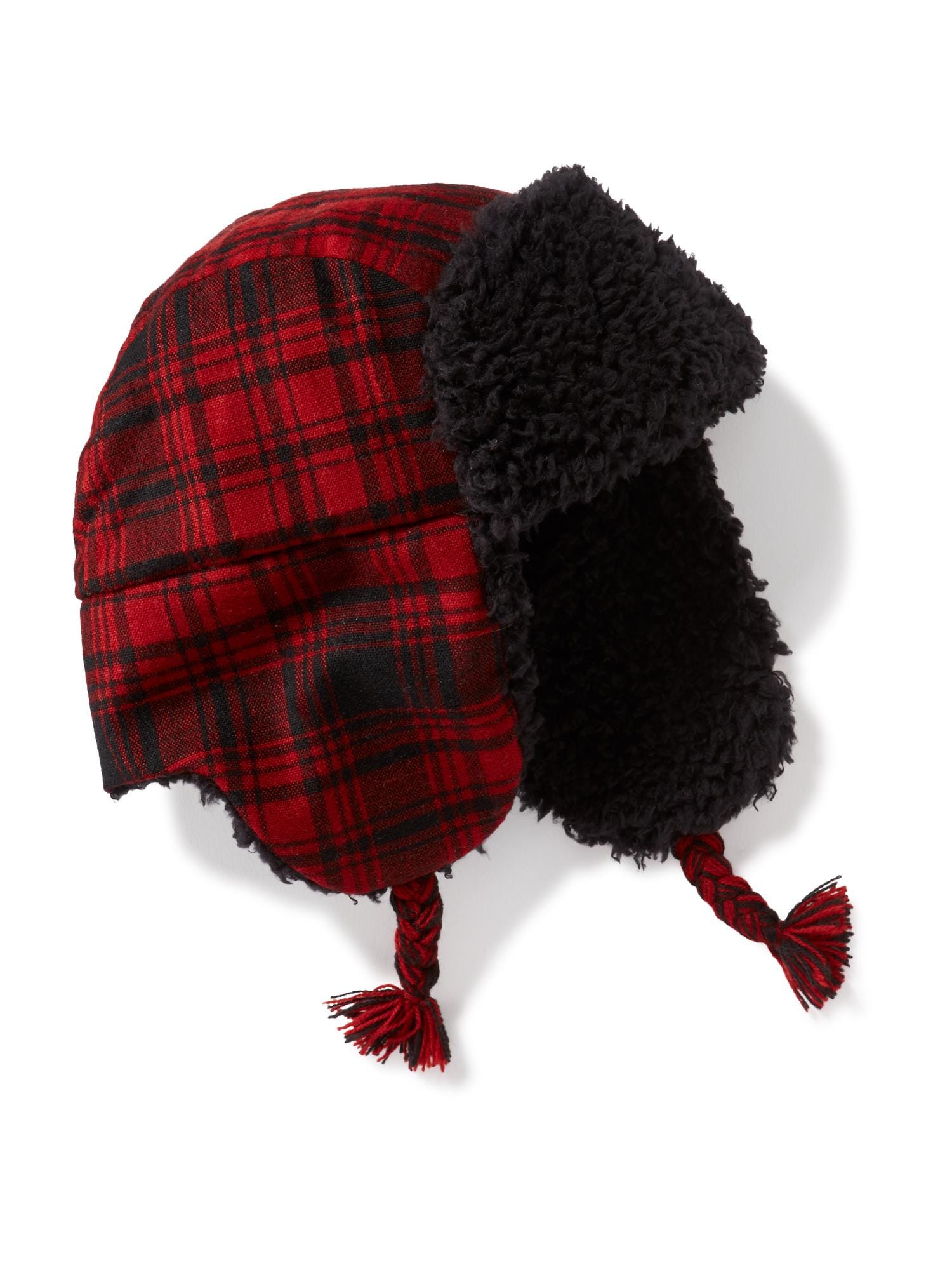 Sherpa-Lined Buffalo-Plaid Trapper Hat for Boys | Old Navy