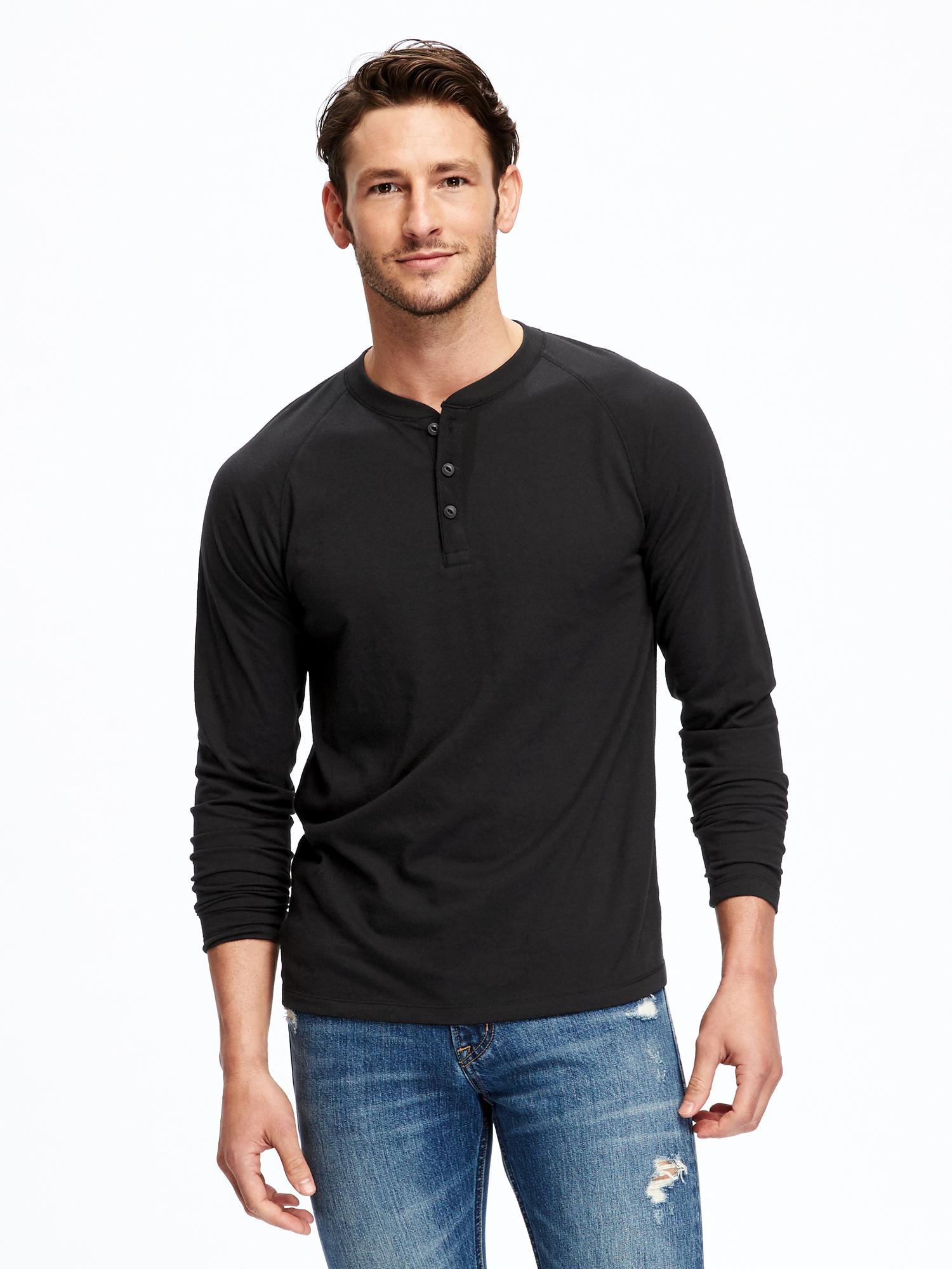 Raglan-Sleeve Henley for Men | Old Navy