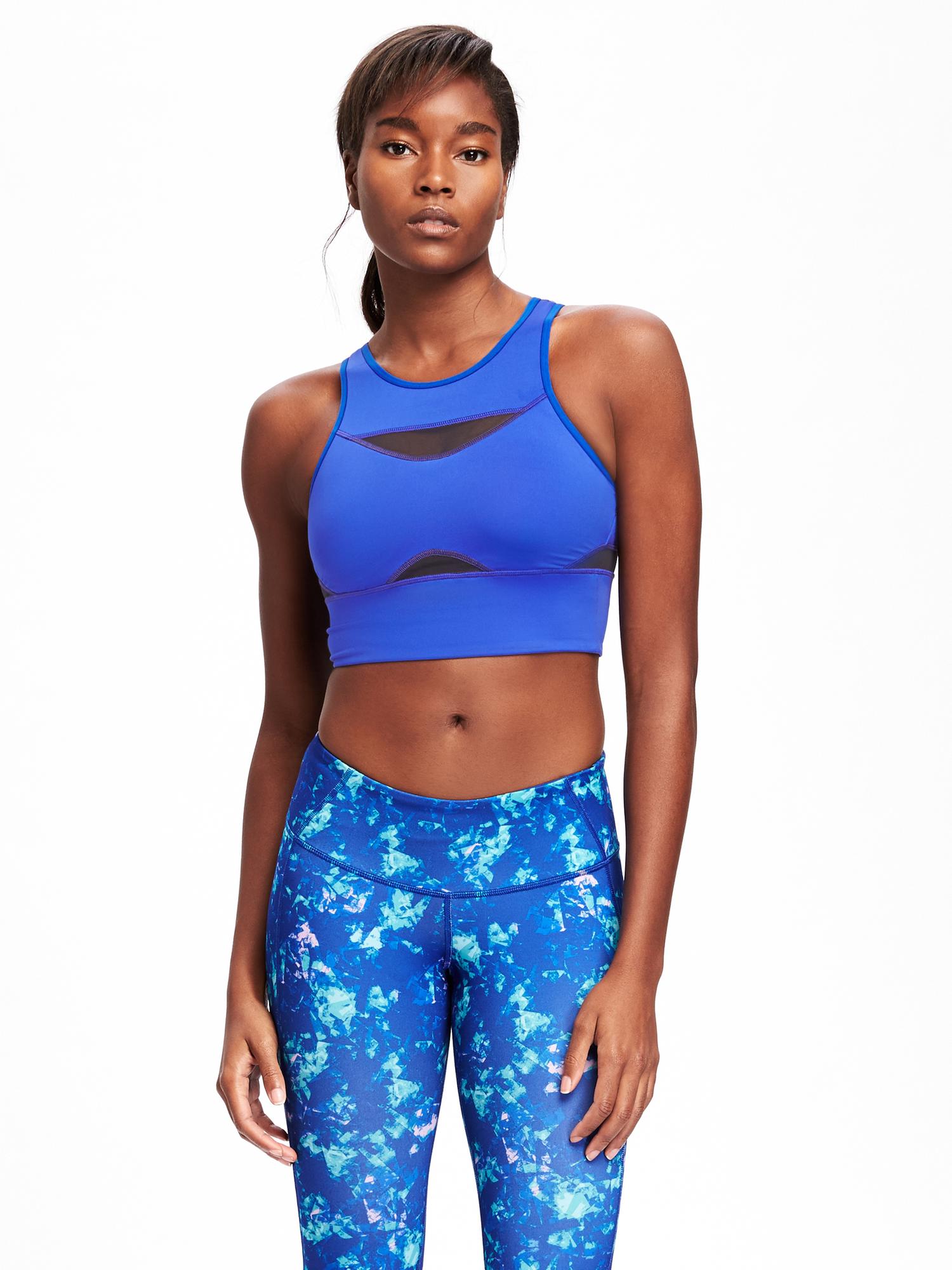 Go-Dry Medium-Support Long-Line Sports Bra for Women | Old Navy