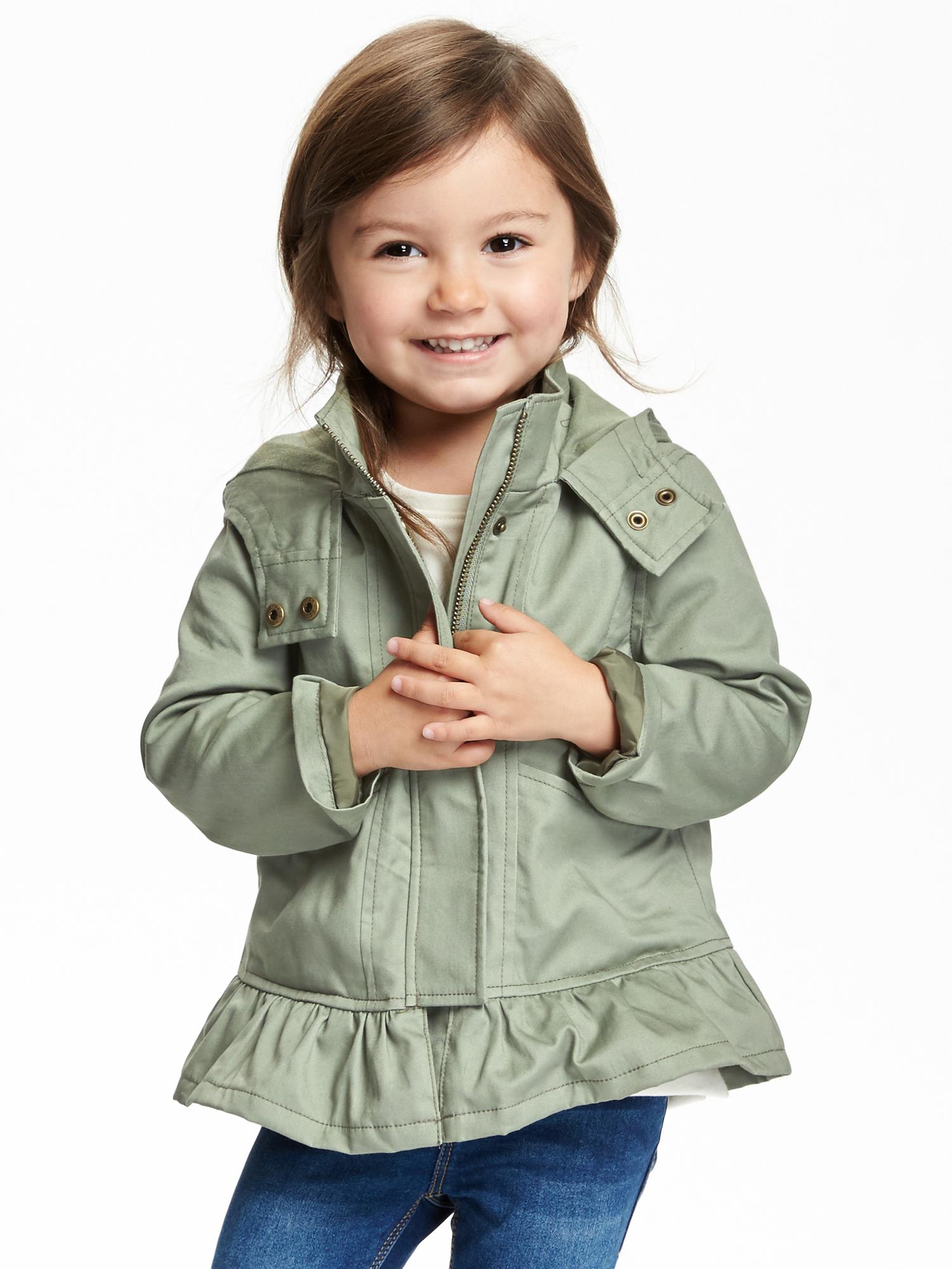 Hooded Ruffle-Hem Anorak for Toddler | Old Navy