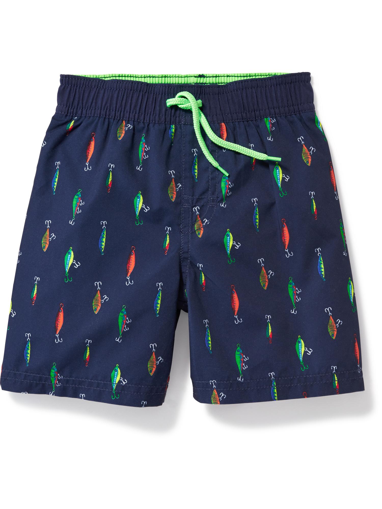 Fishing-Lure-Print Swim Trunks for Toddler Boys | Old Navy