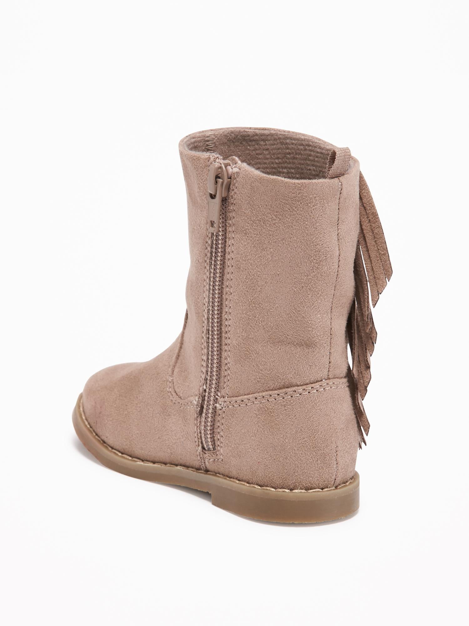 Sueded Fringe Boots For Toddler | Old Navy