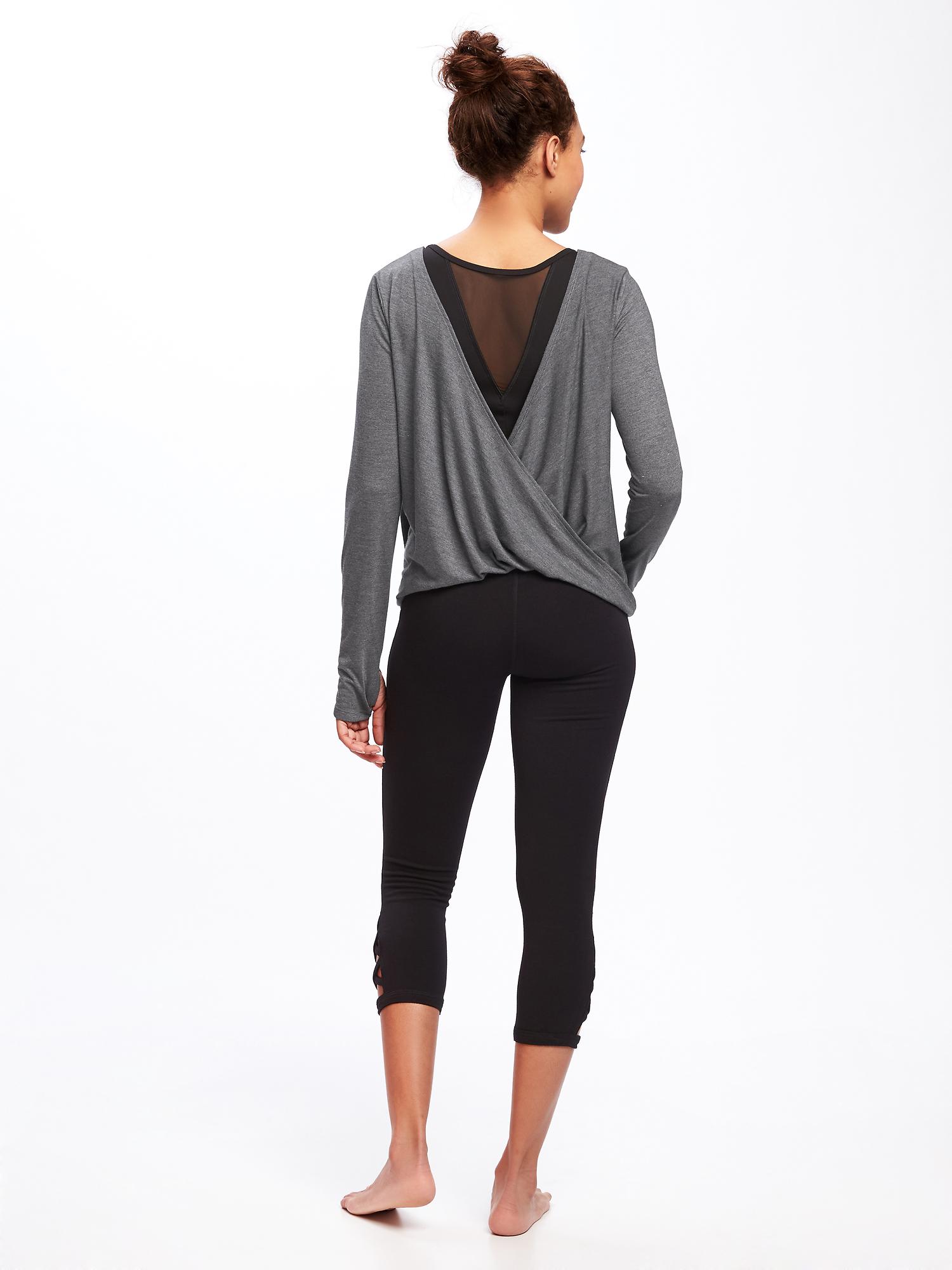 Go-Dry Ultra-Light Surplice-Back Top for Women | Old Navy