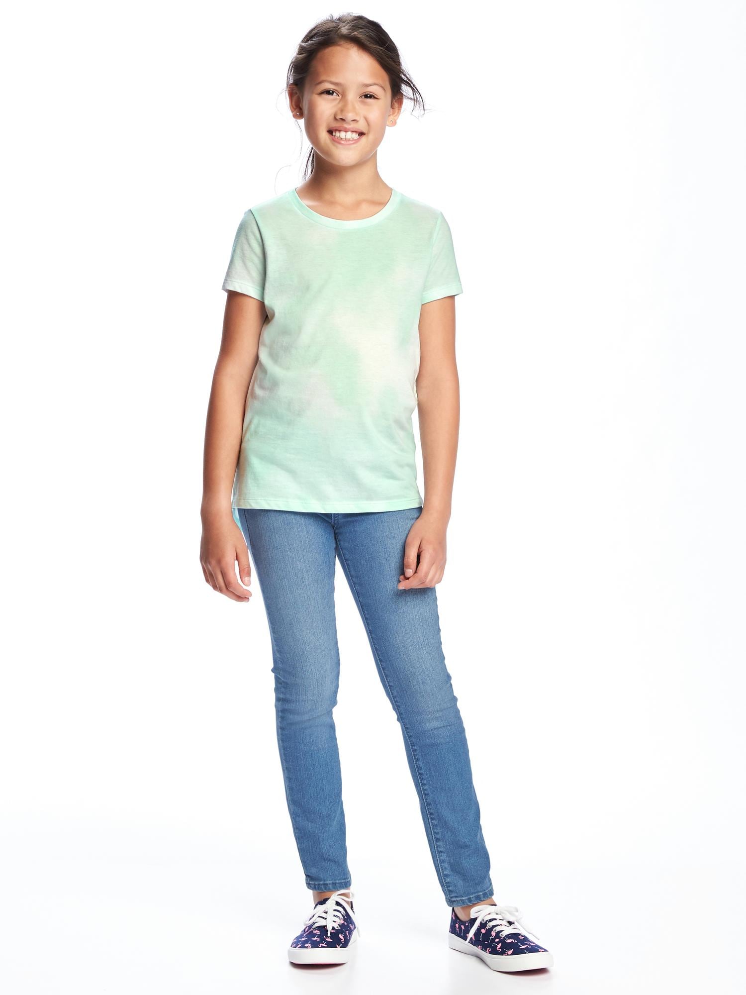 Relaxed Hi-Lo Scoop-Neck Tee for Girls | Old Navy