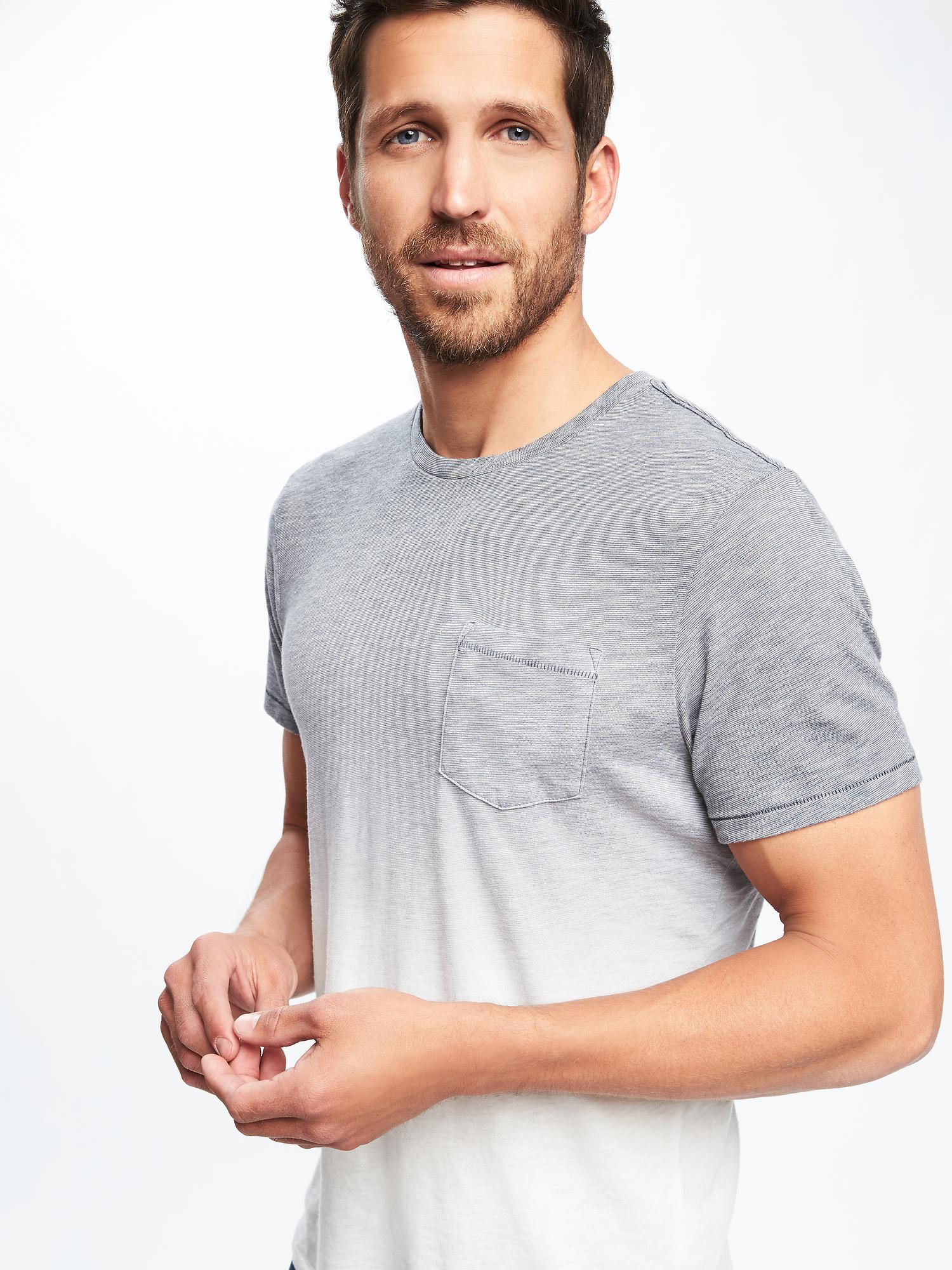 Dip-Dye Slub-Knit Pocket Tee for Men | Old Navy