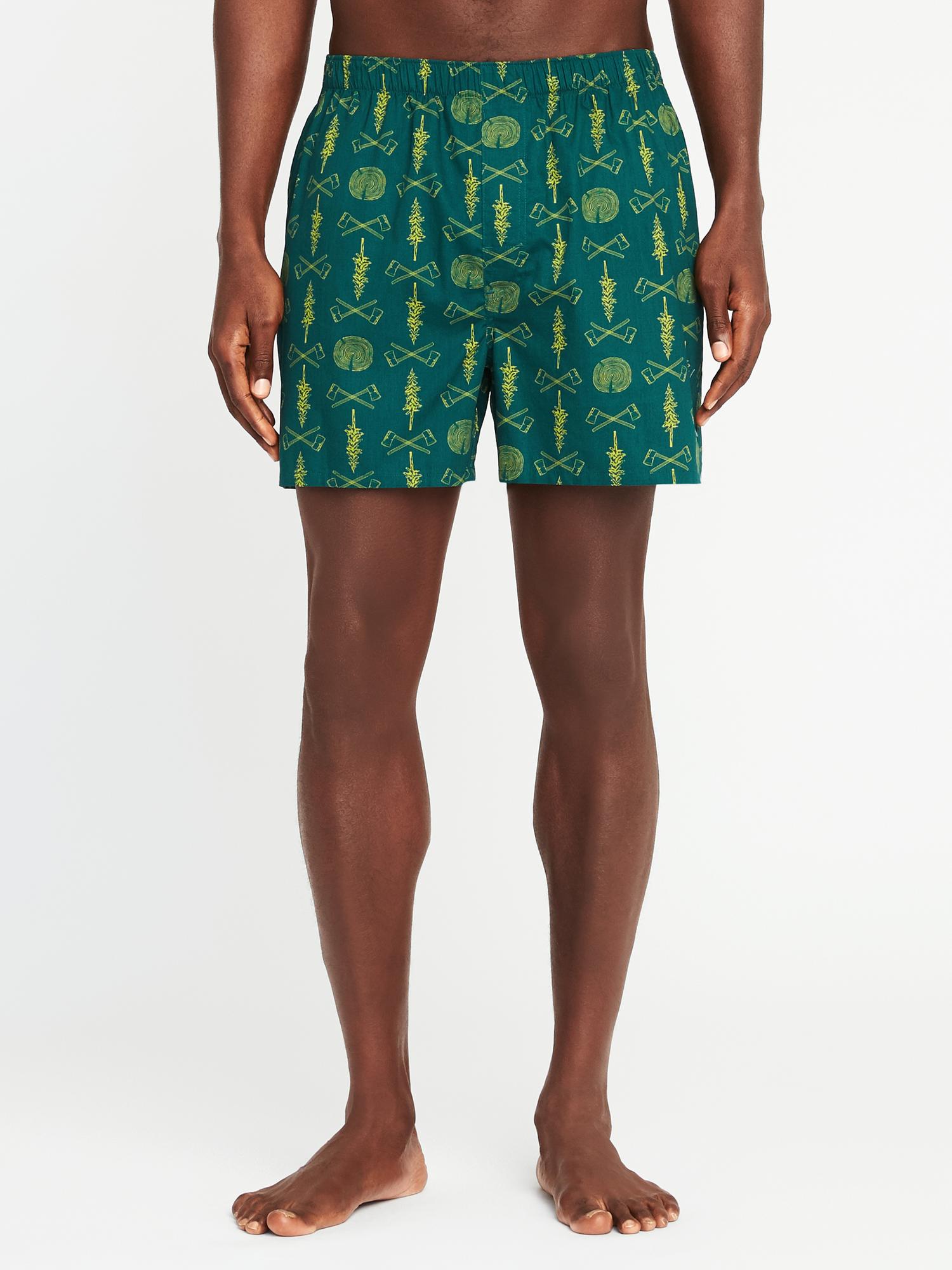 Patterned Poplin Boxers for Men | Old Navy