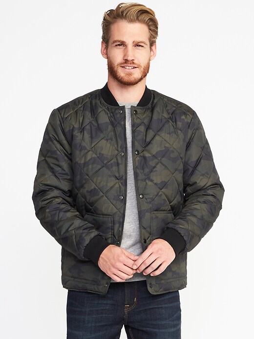 Quilted Bomber Jacket for Men | Old Navy