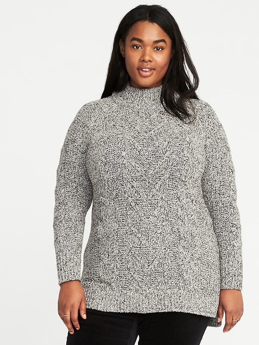 Cable-Knit Plus-Size Tunic Sweater | Old Navy