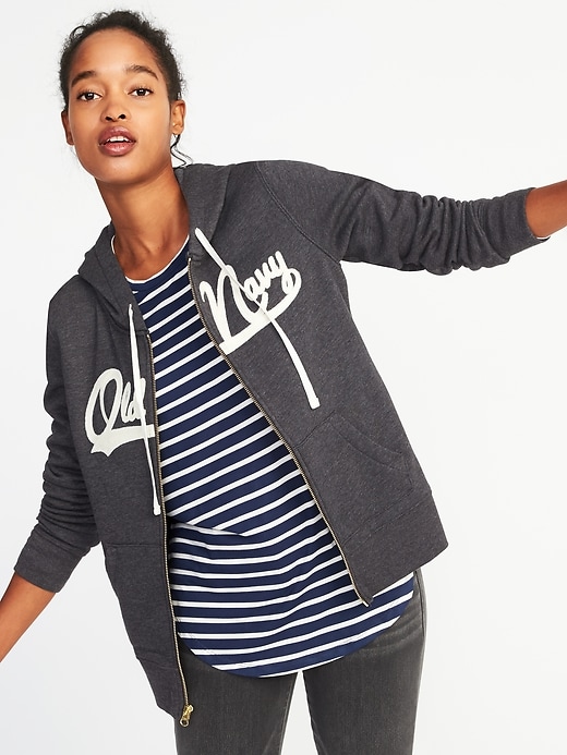 Logo-Graphic Full-Zip Hoodie for Women | Old Navy