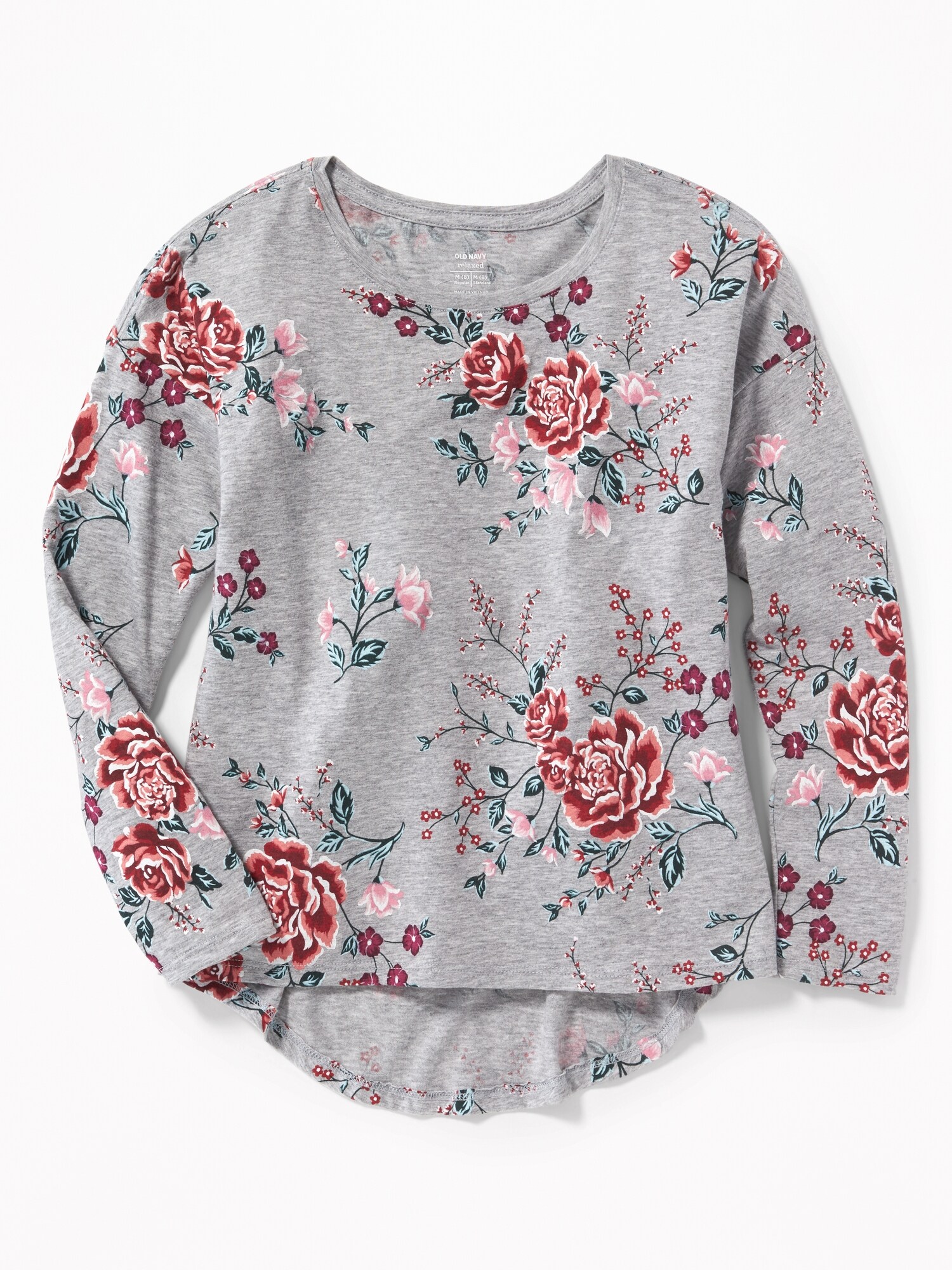 Relaxed Hi-Lo Scoop-Neck Tee for Girls | Old Navy