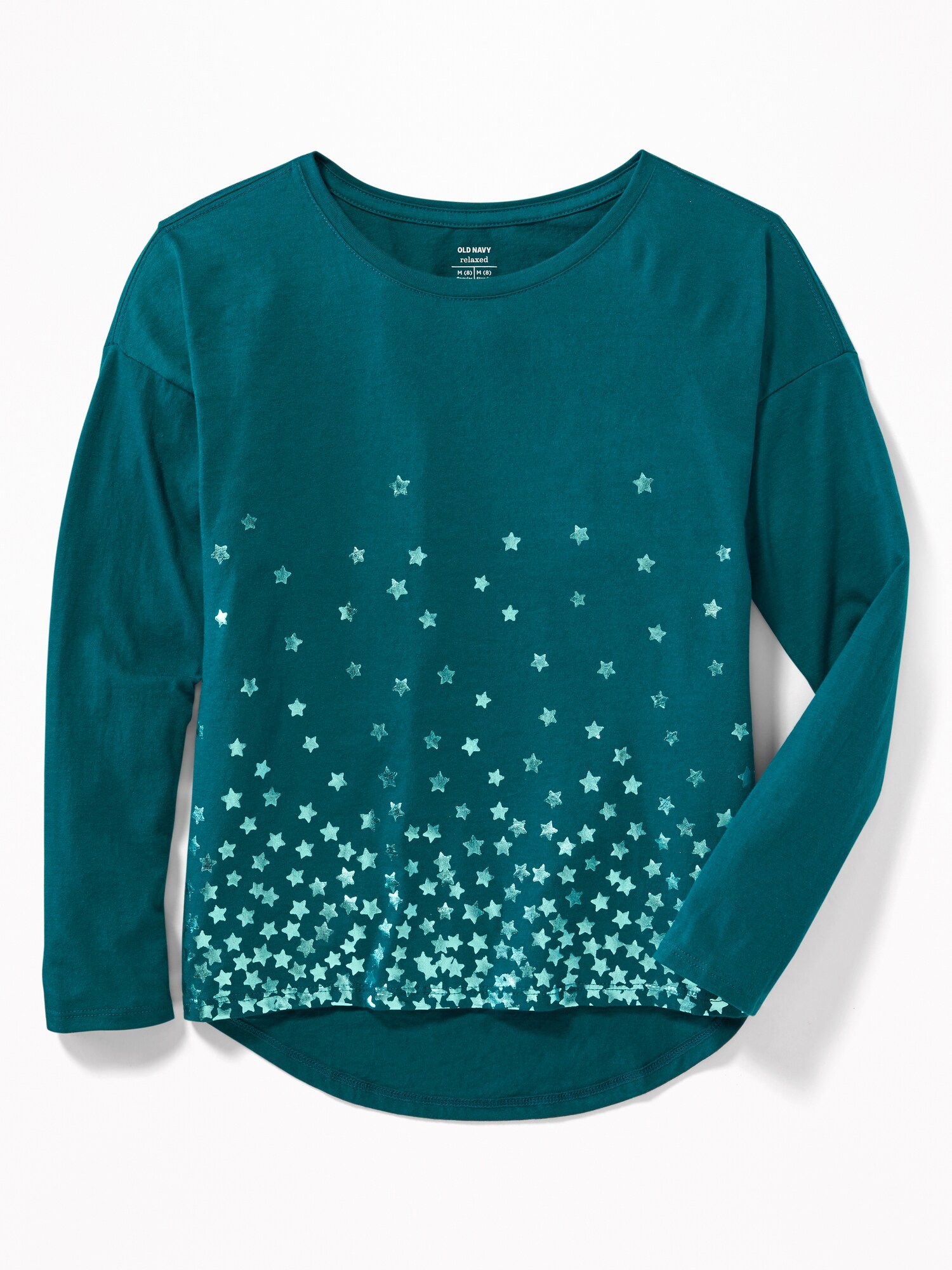 Relaxed Hi-Lo Scoop-Neck Tee for Girls | Old Navy