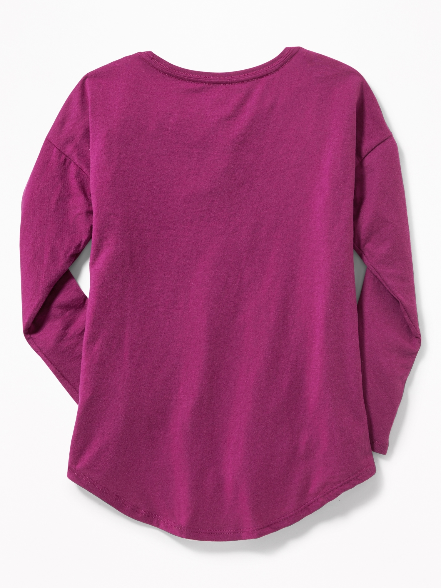Relaxed Hi-Lo Scoop-Neck Tee for Girls | Old Navy