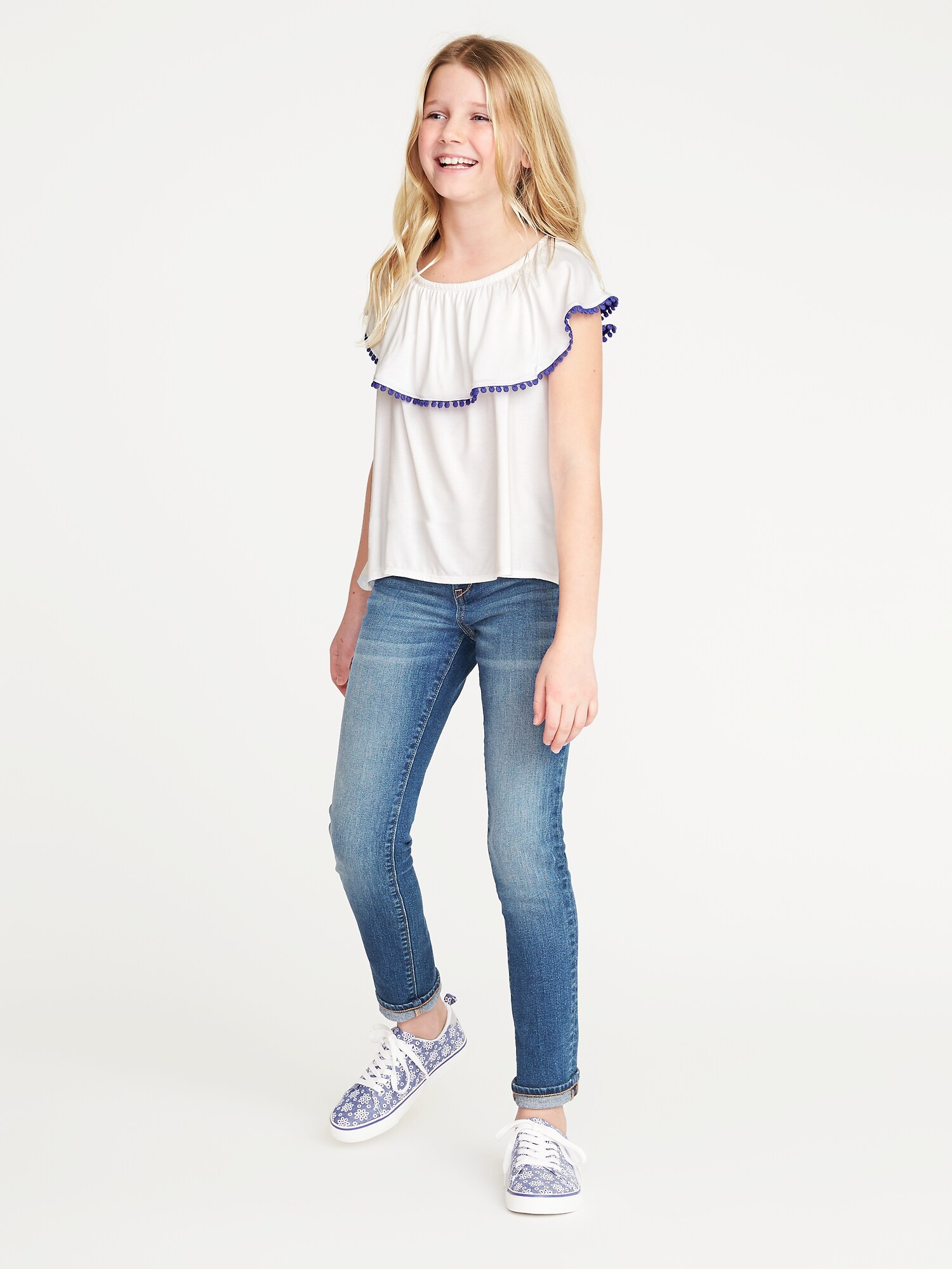 Ruffled Off-the-Shoulder Top for Girls | Old Navy