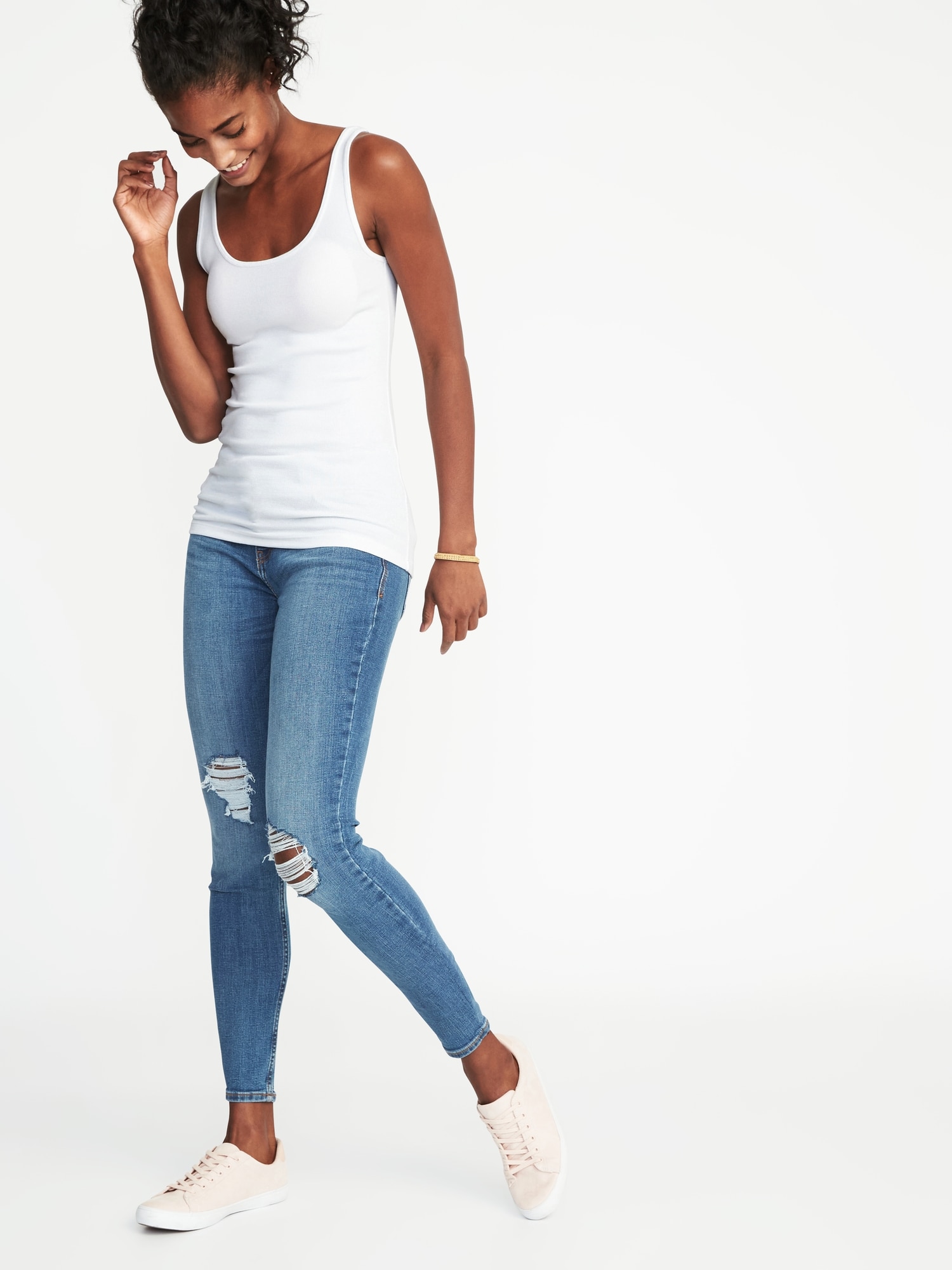 First-Layer Slim-Fit Rib-Knit Tank Top for Women | Old Navy