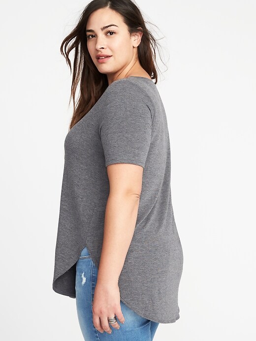 Plus-Size Curved-Hem Extra-Long Tunic | Old Navy