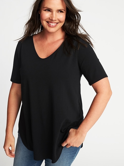 Plus-Size Curved-Hem Extra-Long Tunic | Old Navy