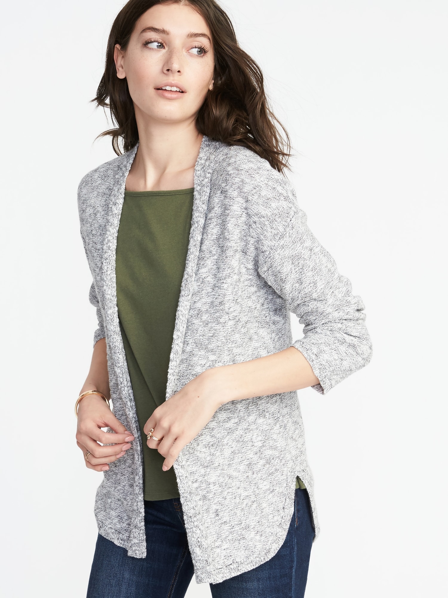 Textured-Knit Open-Front Sweater for Women | Old Navy