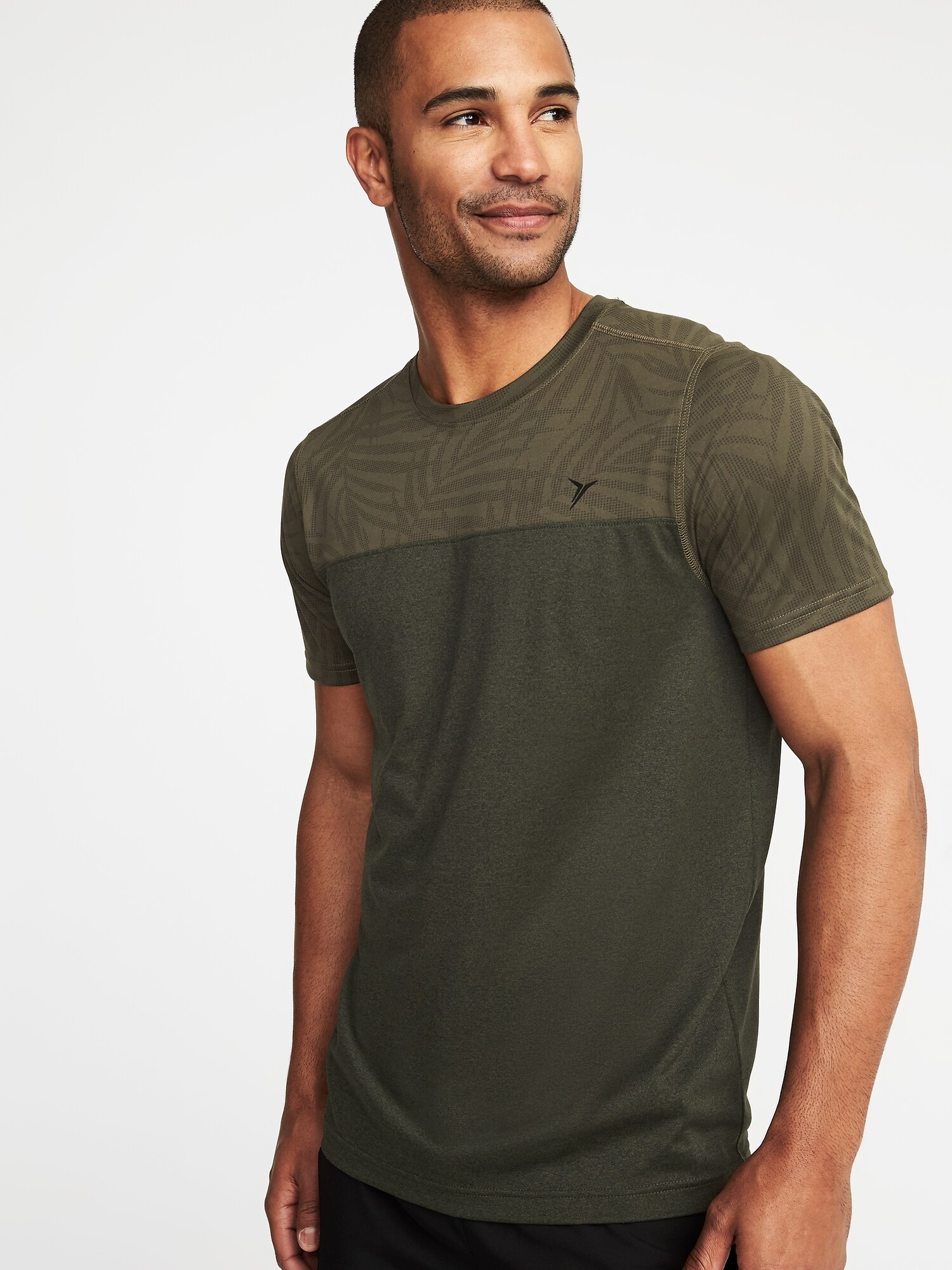 Go-Dry Print-Block Performance Tee for Men | Old Navy