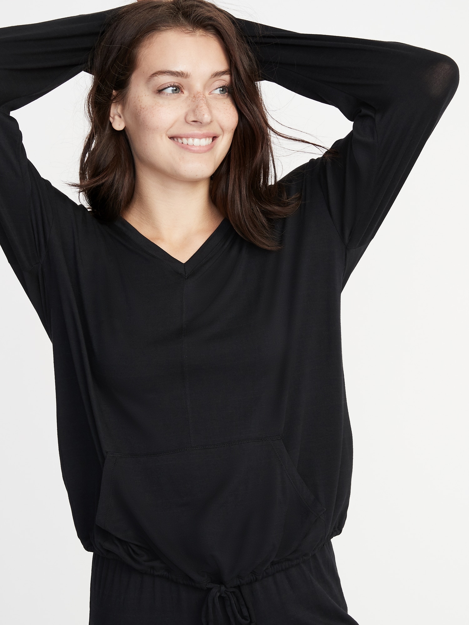Jersey Drawstring-Hem Pullover Hoodie for Women | Old Navy