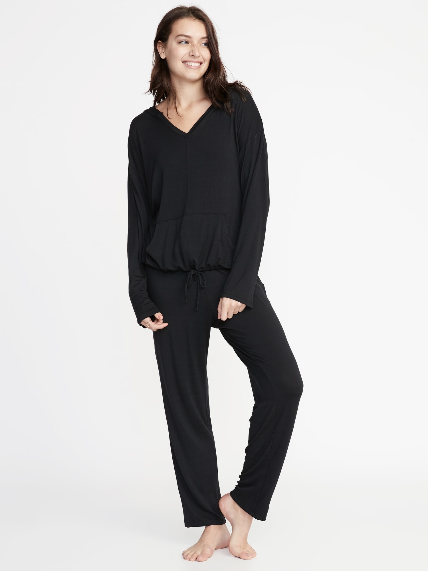Jersey Drawstring-Hem Pullover Hoodie for Women | Old Navy