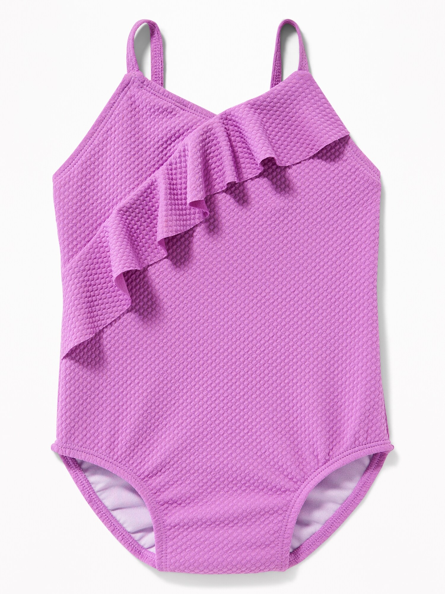 Diagonal-Ruffle Swimsuit for Toddler Girls | Old Navy