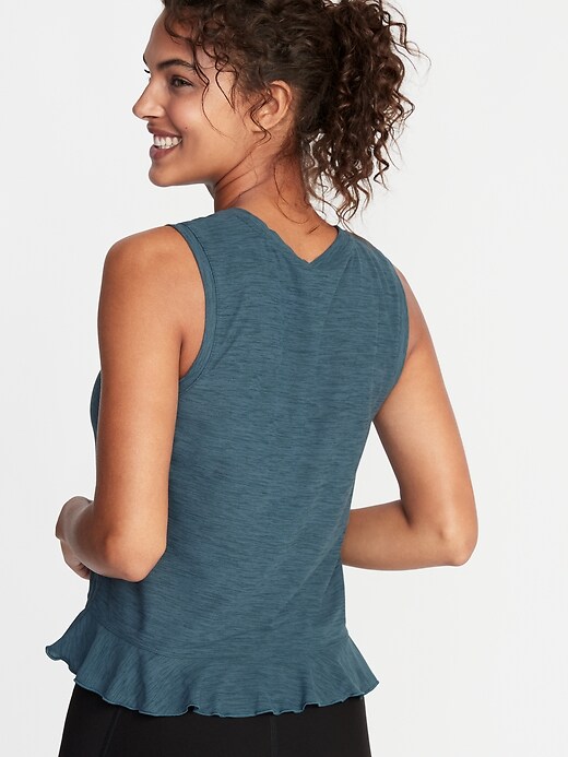 Breathe ON Relaxed Ruffle-Hem Tank for Women | Old Navy