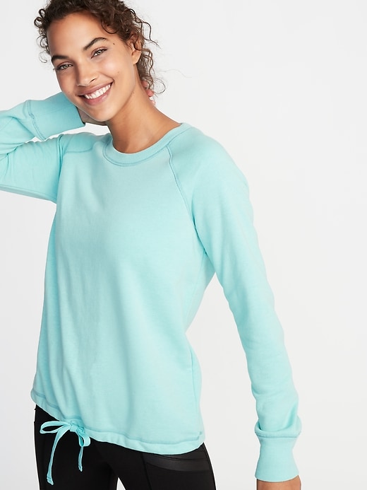 French Terry Drawstring-Hem Sweatshirt for Women | Old Navy