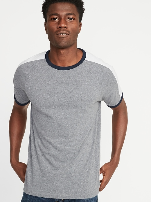 Soft-Washed Color-Blocked Ringer Tee | Old Navy
