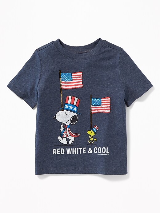 Peanuts® Snoopy & Woodstock "Red White & Cool" Tee for Toddlers | Old Navy