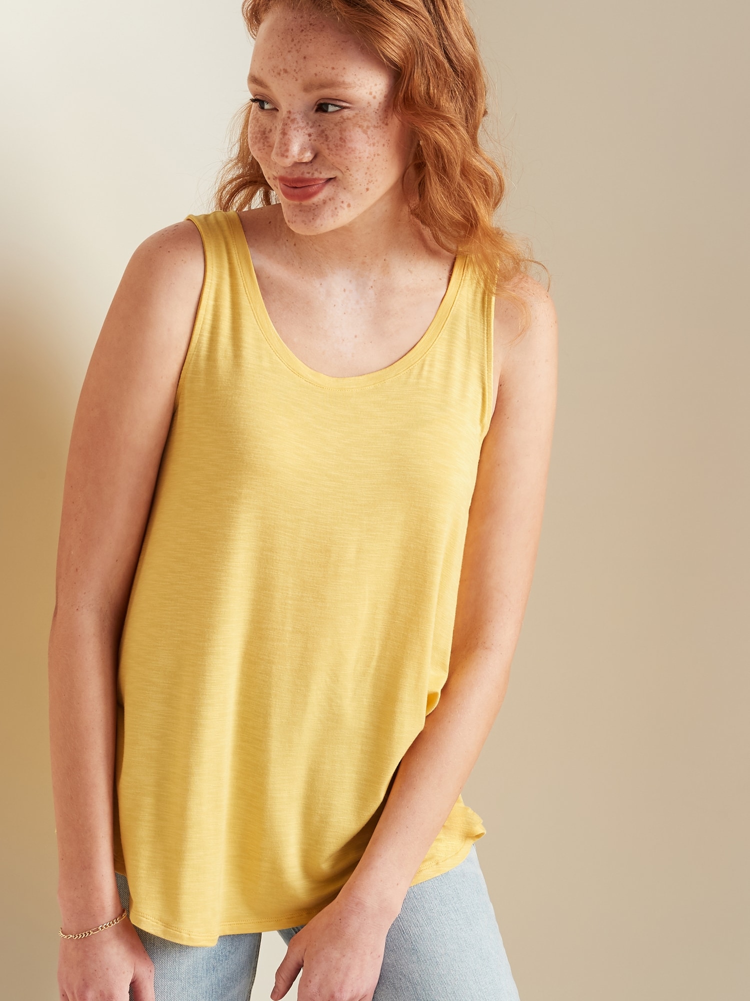 Luxe Slub-Knit Jersey Tank Top | Old Navy