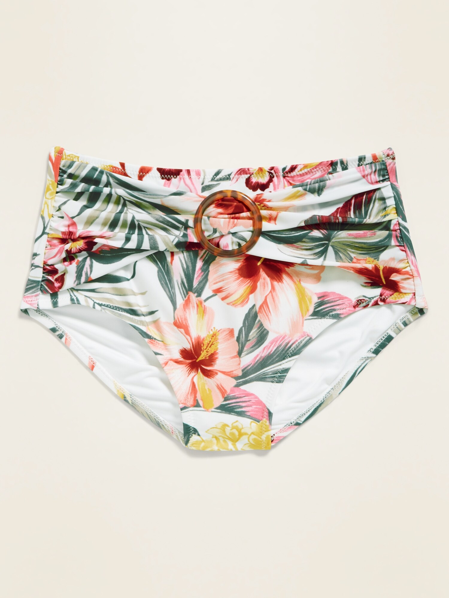 High-Waisted Belted O-Ring Swim Bottoms for Women | Old Navy