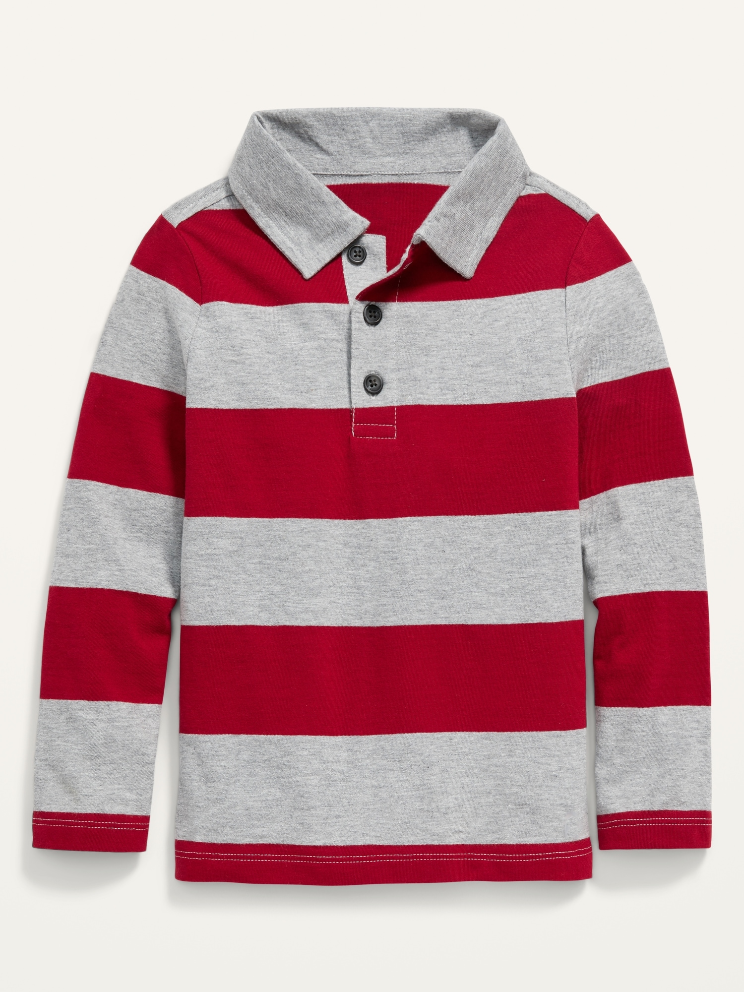 Striped Long-Sleeve Polo for Toddler Boys | Old Navy